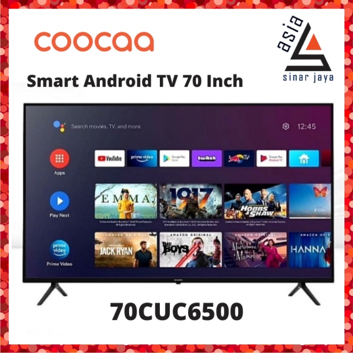 Jual COOCAA LED 70 INCH SMART ANDROID TV 10.0 4K UHD 70CUC6500 | Shopee ...