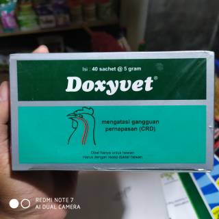 Jual Doxyvet @ 5 gram 1 Box Isi 40 Sachet Untuk Ayam Sakit Snot Pilek ...
