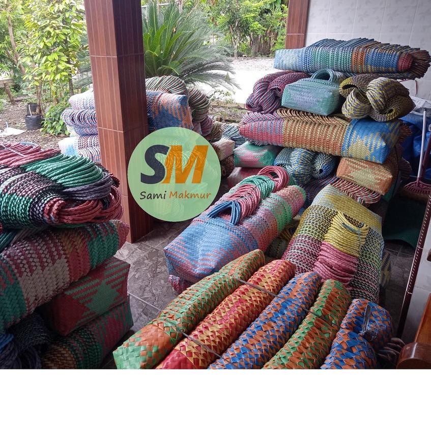 Jual Tas Anyaman Plastik SEDANG (M) Lurik / Tas Belanja / Tas Berkat ...