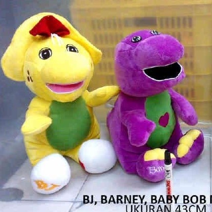 Jual Boneka Barney BJ Baby Bob 43cm boneka dino dinosaurus kuning kado ...