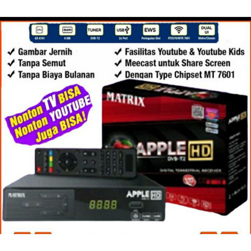 Jual promo resiver tv set top box matrix EWS DVB T2 wifi full HD | Shopee Indonesia