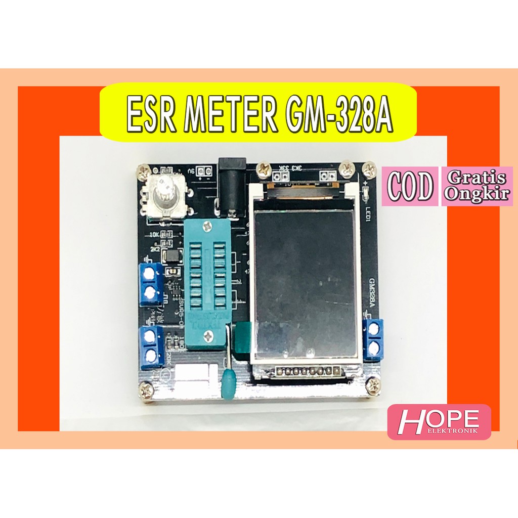 Jual HIGH Quality ATMEGA328P GM328A ESR Meter LCR Smart Tester Meter ...