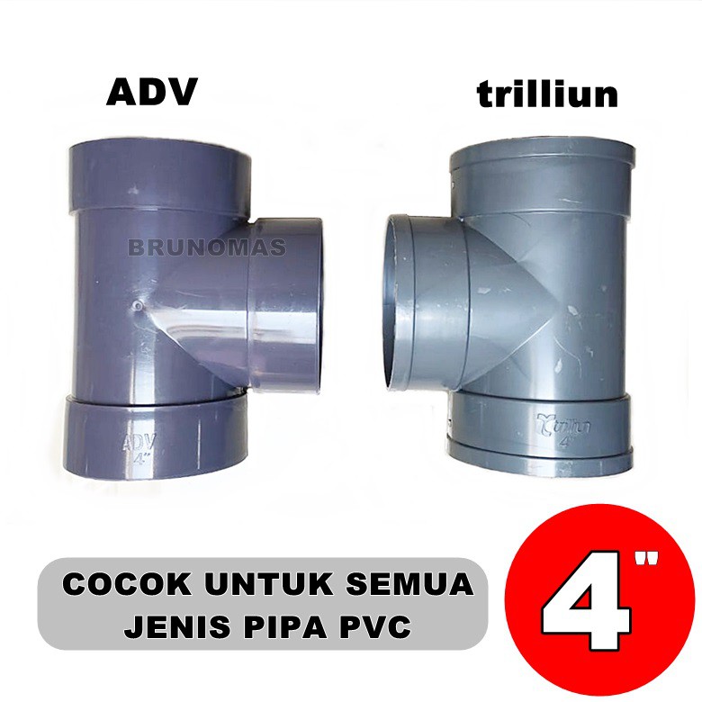 Jual TEE Pipa PVC 4 inch / Sambungan Pipa T | Shopee Indonesia