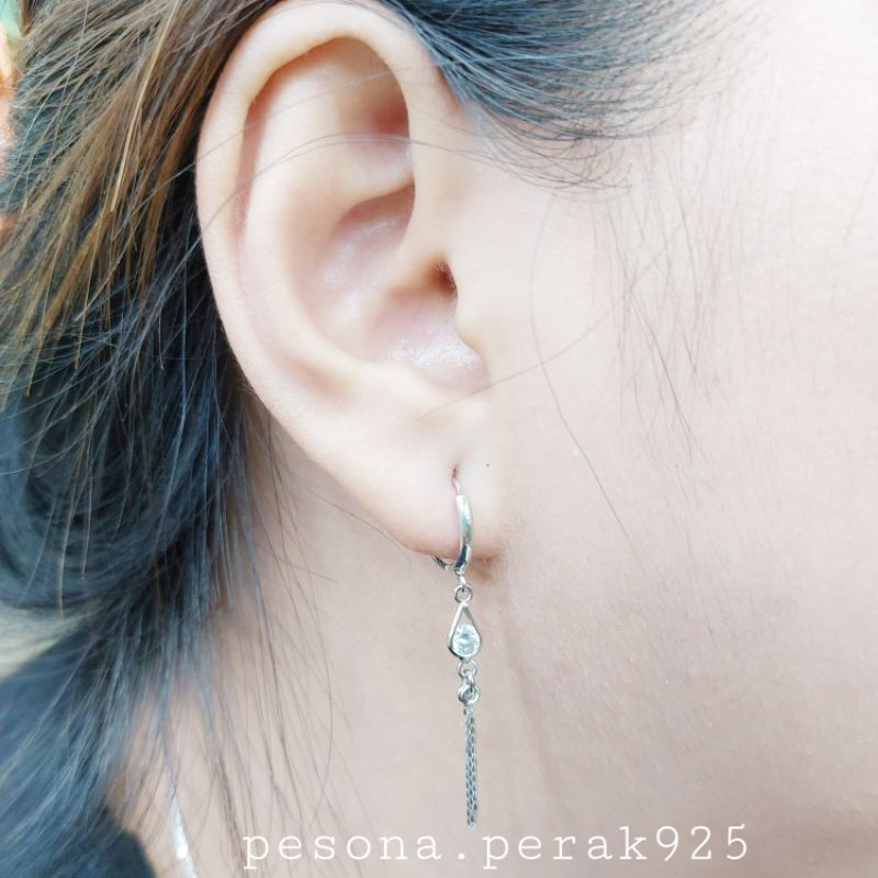 Jual ANTING KAIT PERAK ASLI SILVER 925 LAPIS EMAS GANTUNGAN MATA AIR ...