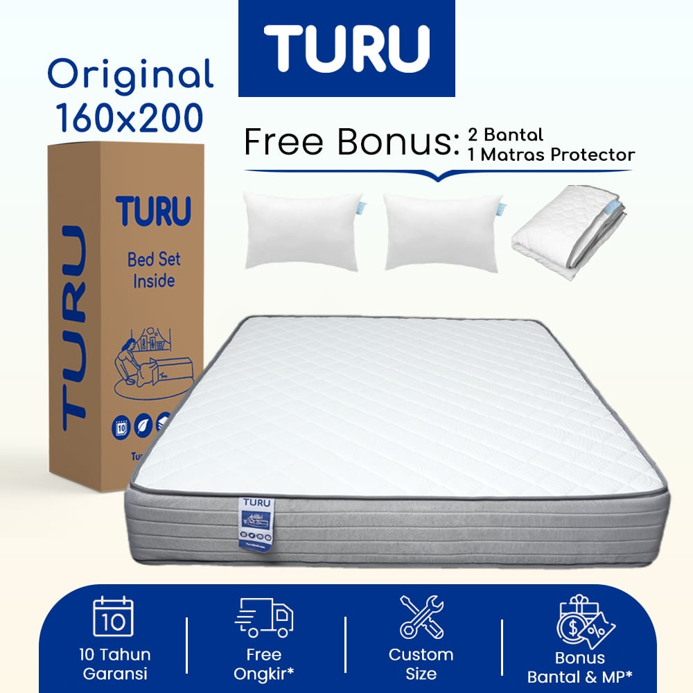 Jual Turu - Kasur Pocket Spring Bed TURU ORIGINAL ukuran 160x200 (Queen ...