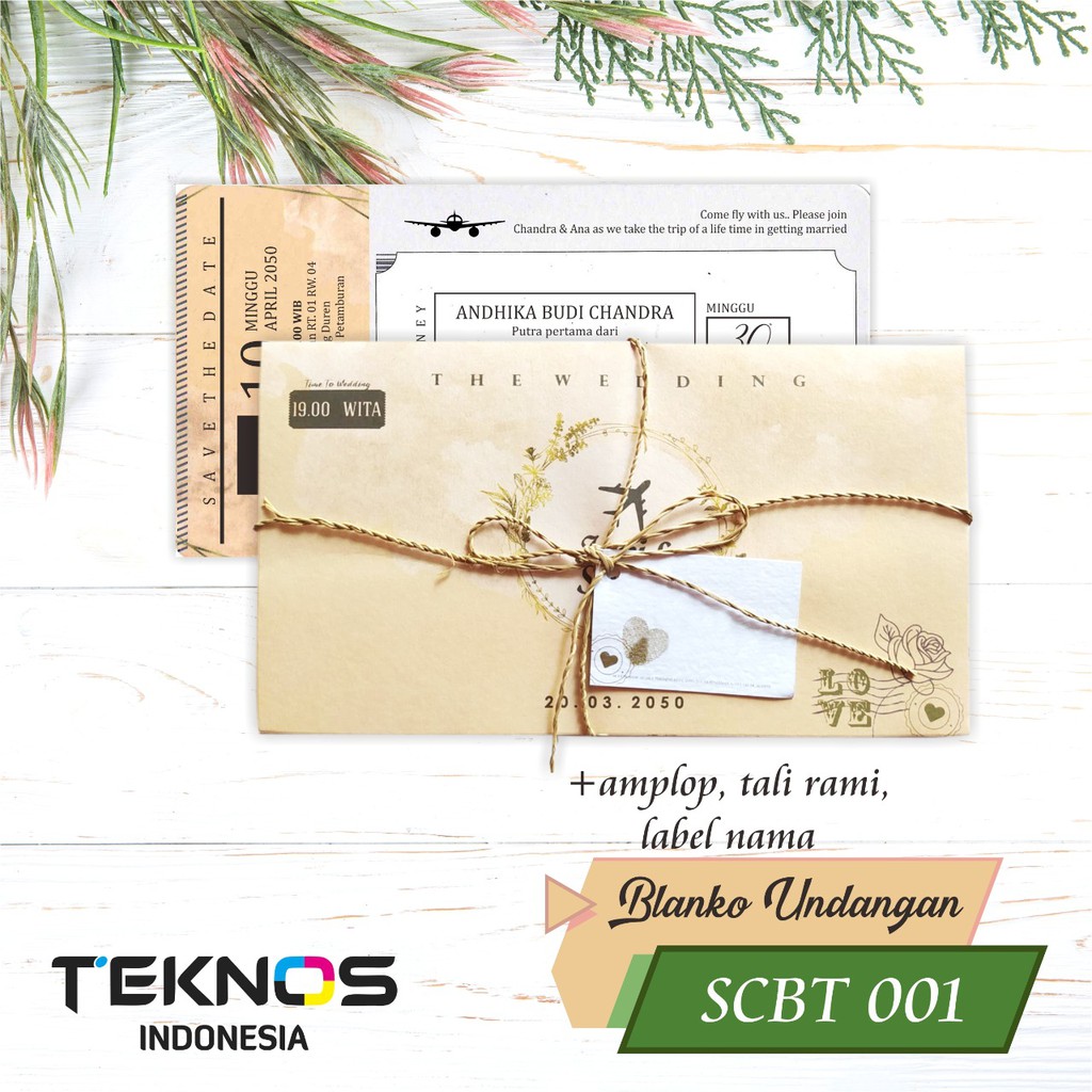 Jual [100 PCS] BLANGKO BLANKO UNDANGAN SCBT 001 PLUS TALI & KARTU ...