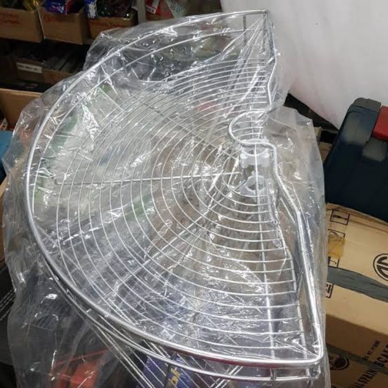 Jual Rak piring taco sudut rak dapur rak botol taco hw009i HW-009i besi lapis chrome | Shopee ...