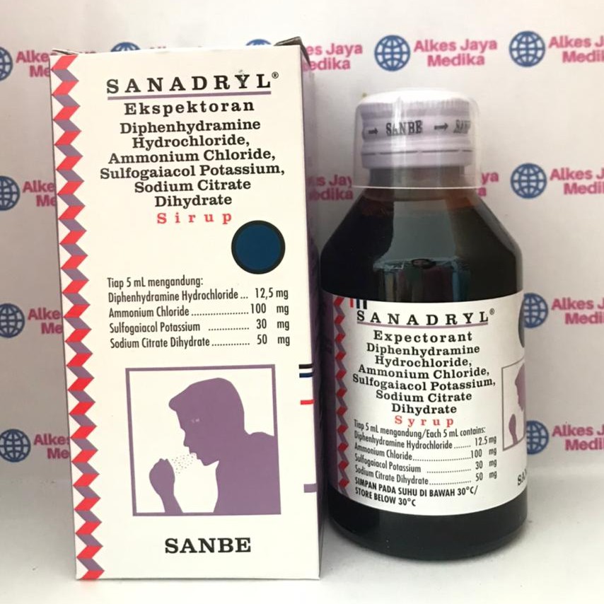 Jual Sanadryl Expectorant 120 ml (Obat Batuk Berdahak) Indonesia|Shopee ...