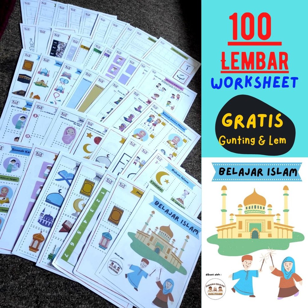 Jual Worksheet Anak ISLAMI BELAJAR AGAMA ISLAM Buku untuk 2 3 4 5 6 7 ...