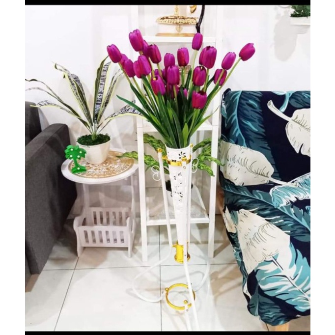 Jual BUNGA TULIP + VAS STANDING CORONG TULIP ARTIFICIAL BUNGA SUDUT ...