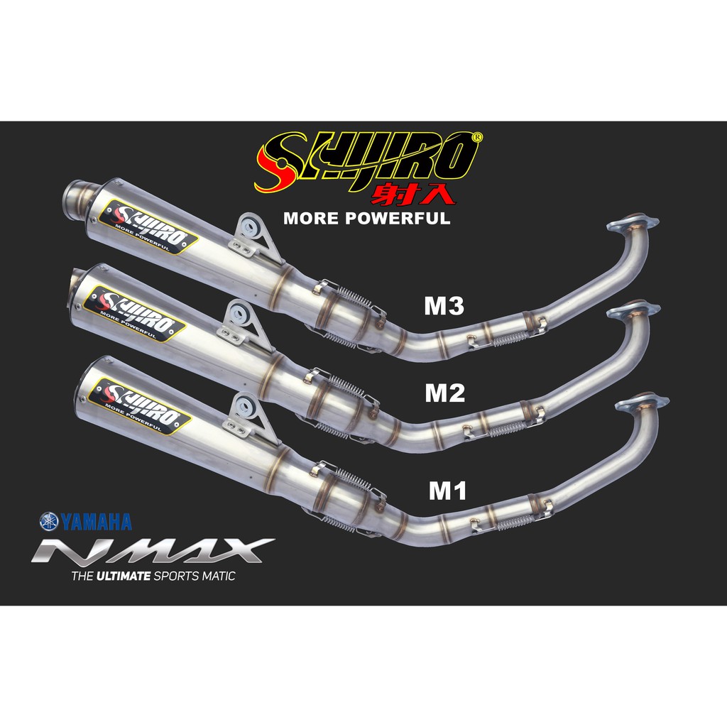 Jual Knalpot N-max type M1 - M2 - M3 Shijiro Racing Original | Shopee ...