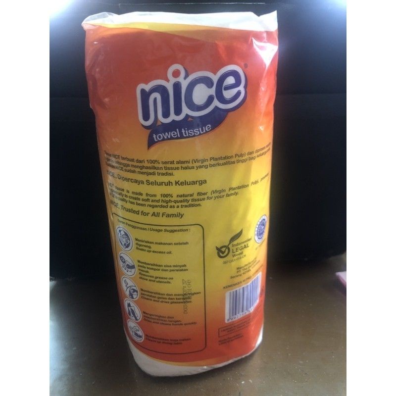 Jual TISSUE GULUNG MINYAK MEREK NICE ISI 150 SHEETS | Shopee Indonesia
