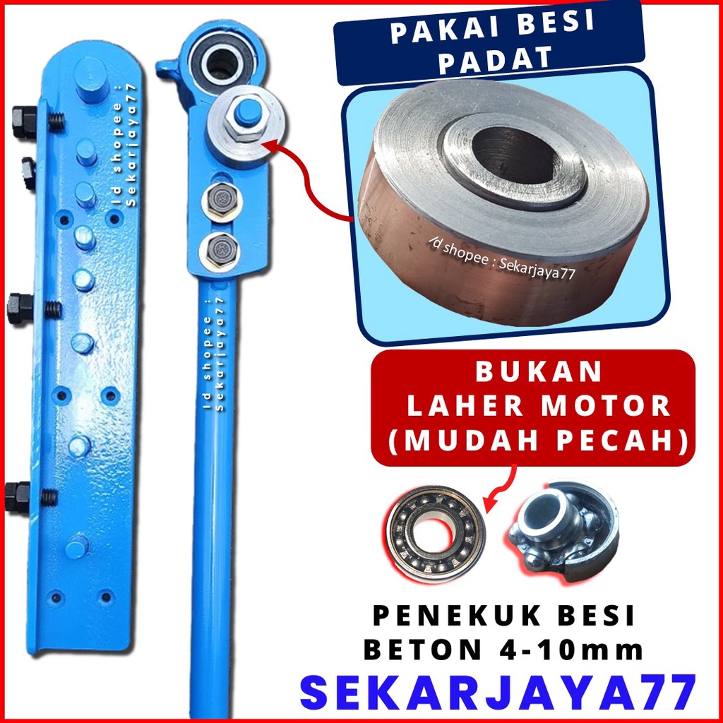 Jual Alat penekuk besi alat tekuk besi beton begel 4-10mm SEKARJAYA77 ...