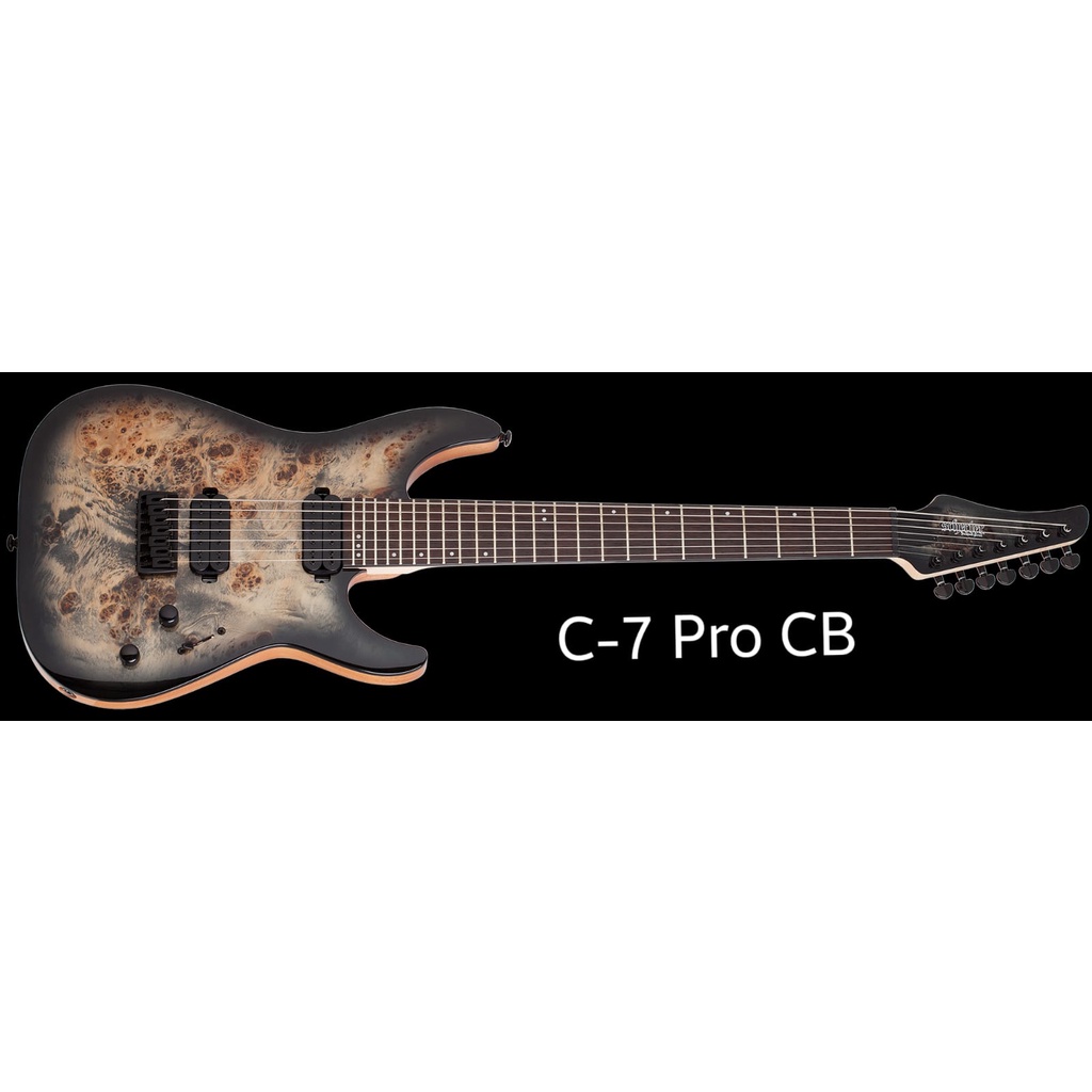 Jual Schecter C7 Pro CB Charcoal Burst 7-String Electric Guitar | Shopee Indonesia