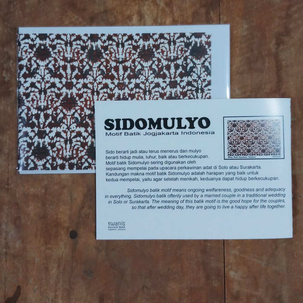 Jual BATIK GREETING CARD - KARTU UCAPAN BATIK MOTIF SIDOMULYO | Shopee ...