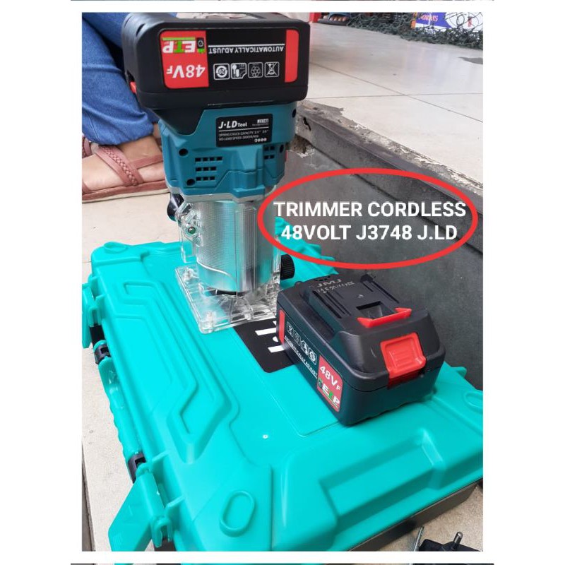 Jual Mesin Trimmer Cordless Brushless 48Volt J3748 Router Kayu Profil J ...