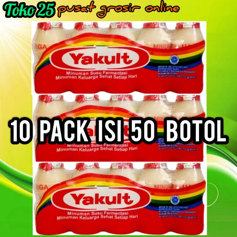 Jual YAKULT 1 BALL ISI 10 PACK 65mlx 50 BOTOL | Shopee Indonesia