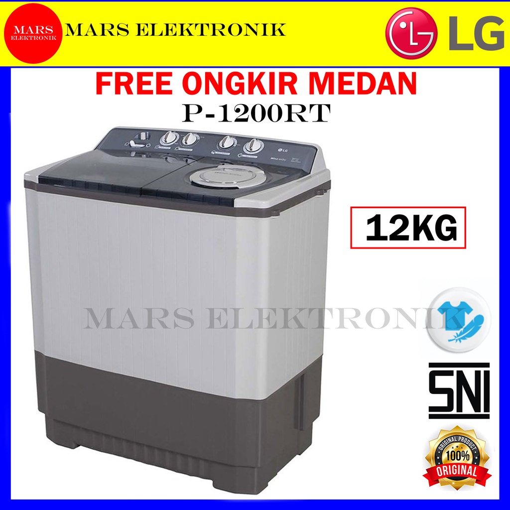 Jual MESIN CUCI LG P-1200RT / 12 KG / ROLLER JET PULSATOR / P 1200 RT ...