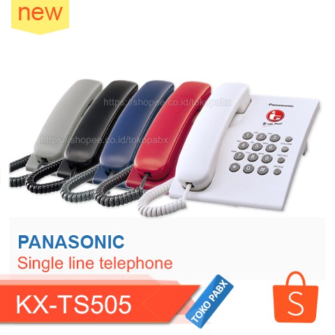 Jual KX-TS505 Telepon Kabel Single Line Analog Untuk Rumah Kantor Kompatibel Semua Tipe Pabx ...