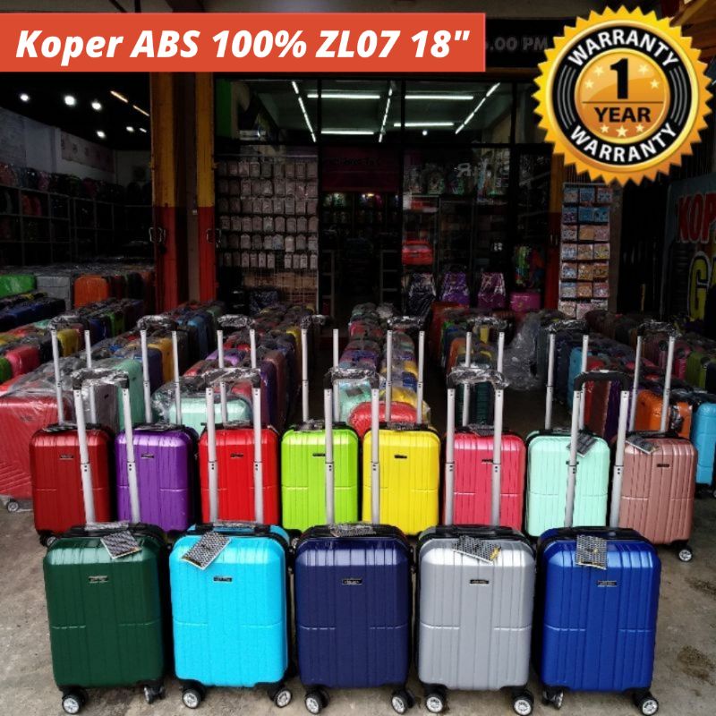 Jual Koper kabin ABS 100% ZL07 18 inch GARANSI 1 TAHUN koper fiber ...