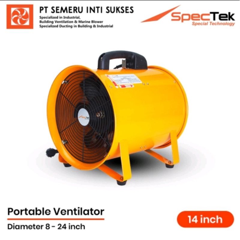 Jual SPECTEK Portable Ventilator 60Hz SPV-14 / 14 Inch Blower Kipas Exhaust | Shopee Indonesia