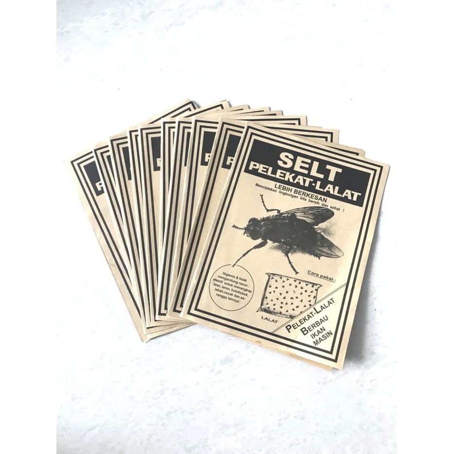 Lem Lalat Kertas Pelekat Perangkap Lalat Laler Cicak Aroma Ikan Asin ...