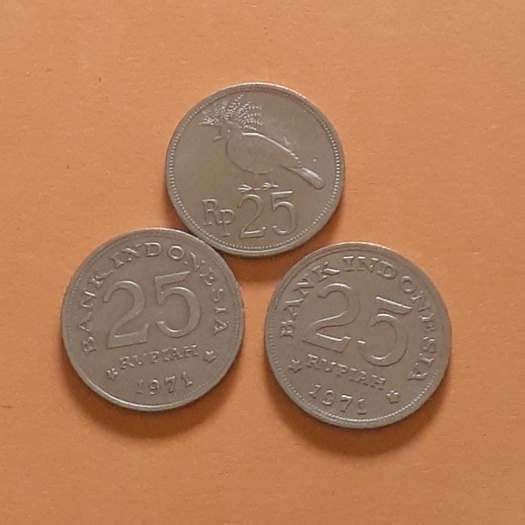 Jual Uang koin kuno 25 rupiah burung merpati tahun 1971 (2 koin) | Shopee Indonesia
