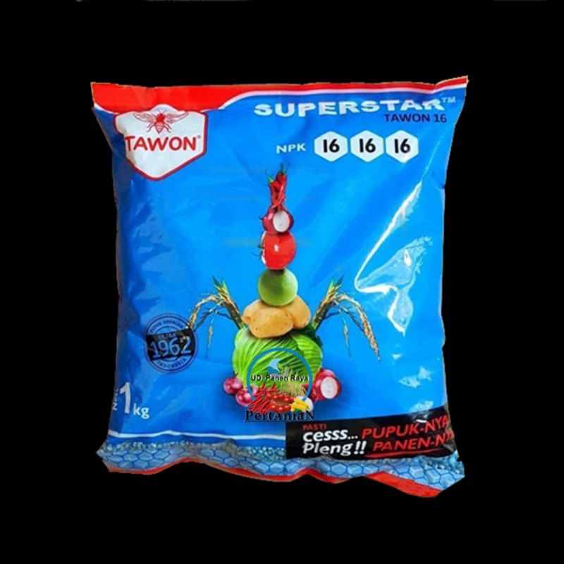 Jual Pupuk NPK CAP TAWON 16 16 16 kemasan 1kg | Shopee Indonesia