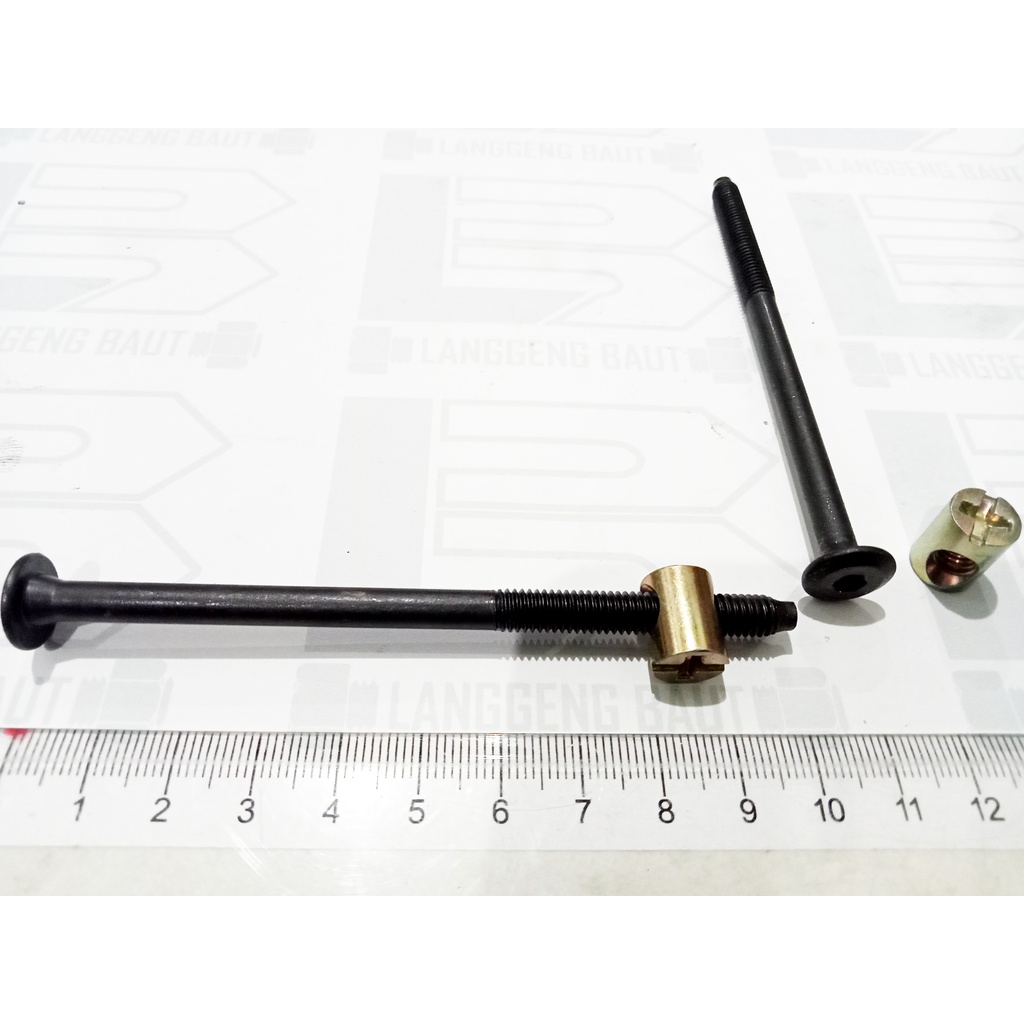 Jual Paket Baut JCBC M6x100 + Mur Palu - Baut Knockdown / Baut ...