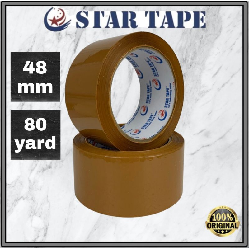 Jual LAKBAN COKLAT STARTAPE 48mm 45 micron 80 YARD / ISOLASI COKLAT 2INCH 80 YARD / LAKBAN ...