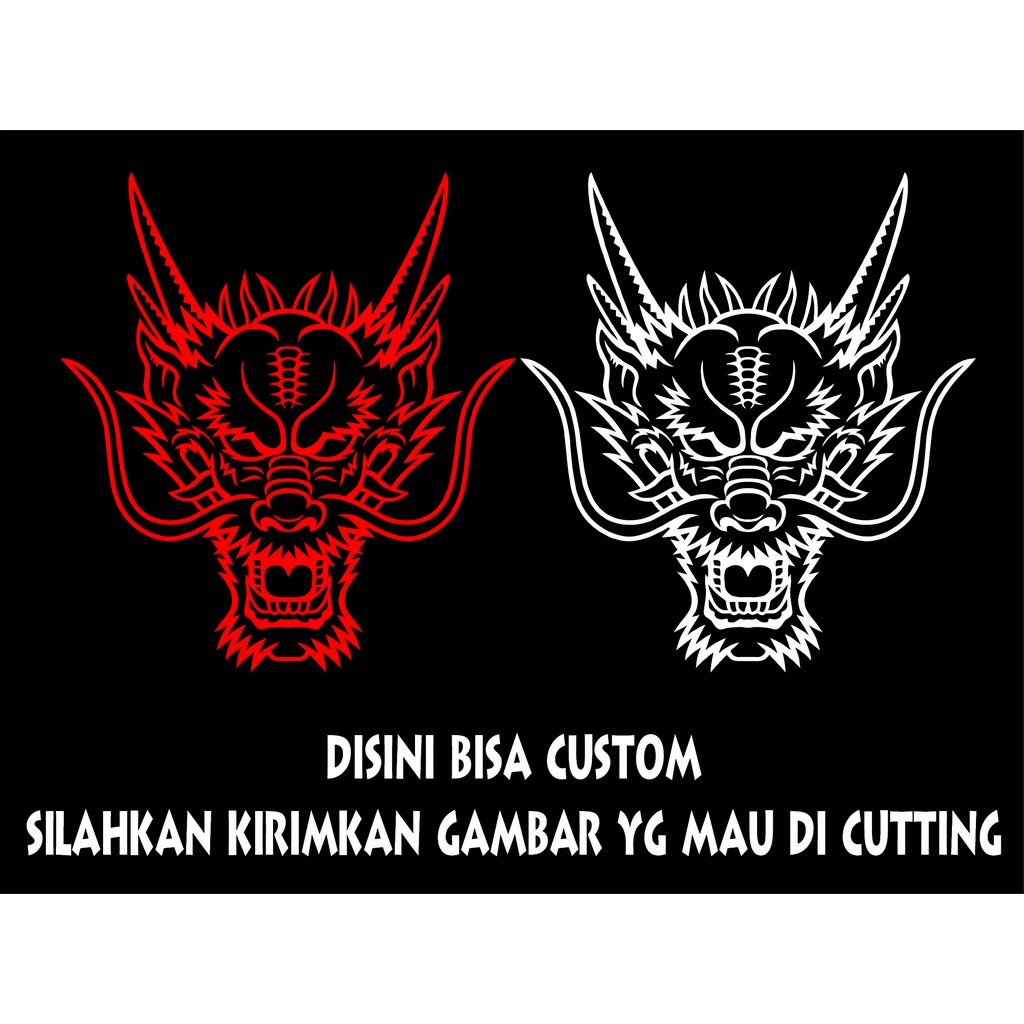 Jual Cutting stiker Kepala Naga | Shopee Indonesia