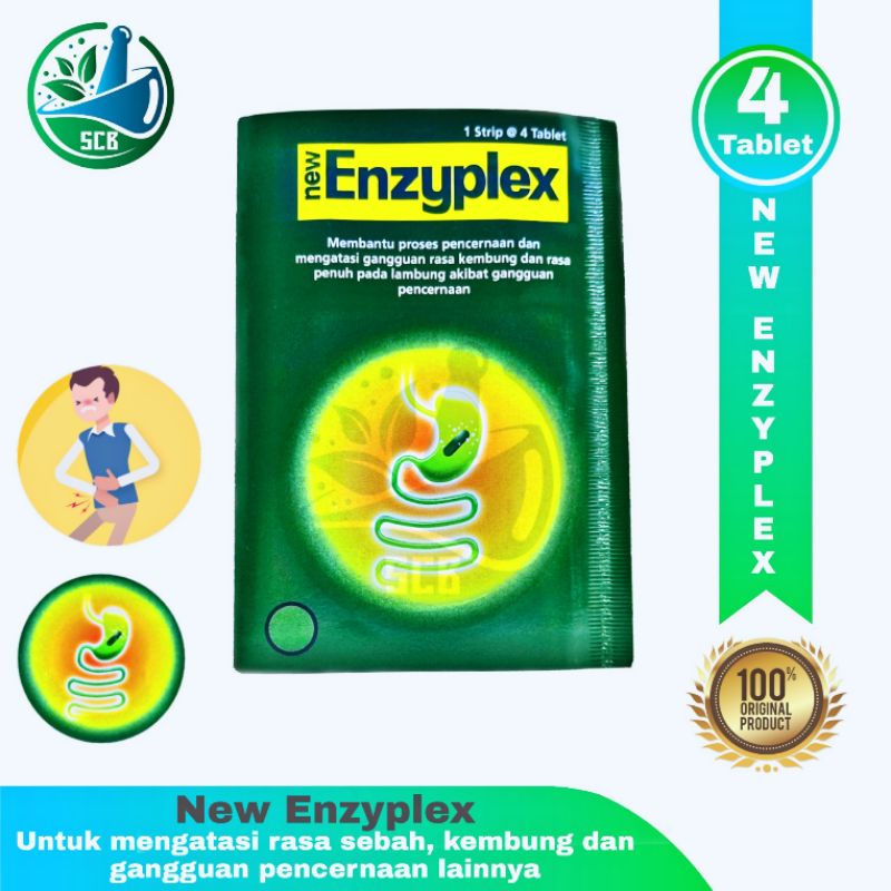 Jual Enzyplex Tablet isi 4 tablet - Obat untuk kembung & gangguan ...