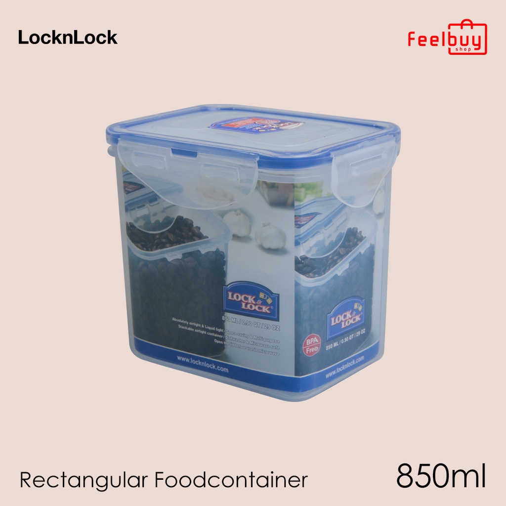 Jual Lock & Lock Rectangular Food Container 850ML HPL808 | Shopee Indonesia