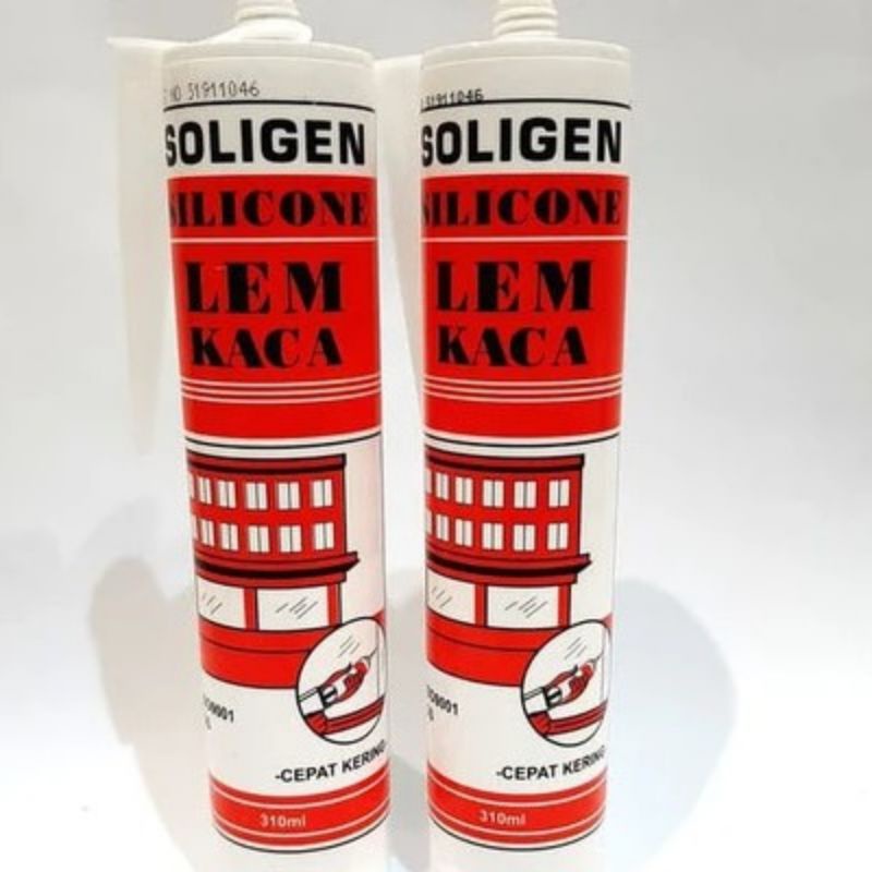 Jual lem kaca sealent silicone soligen clear bening, putih, hitam ...