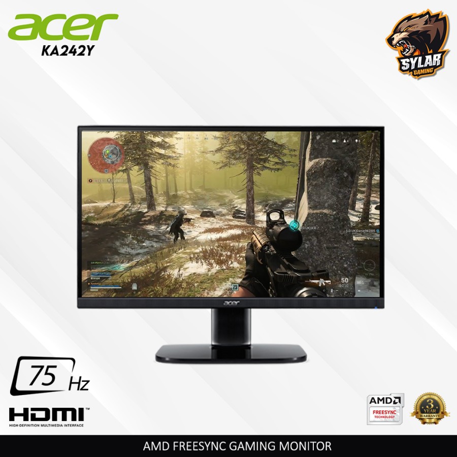 Jual Acer KA242Y 24Inch IPS 75Hz AMD FreeSync - Gaming Monitor ...