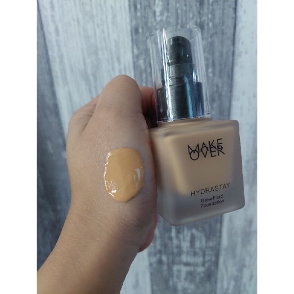 Jual MAKE OVER HYDRASTAY GLOW FLUID FOUNDATION 100% ORIGINAL | Shopee ...