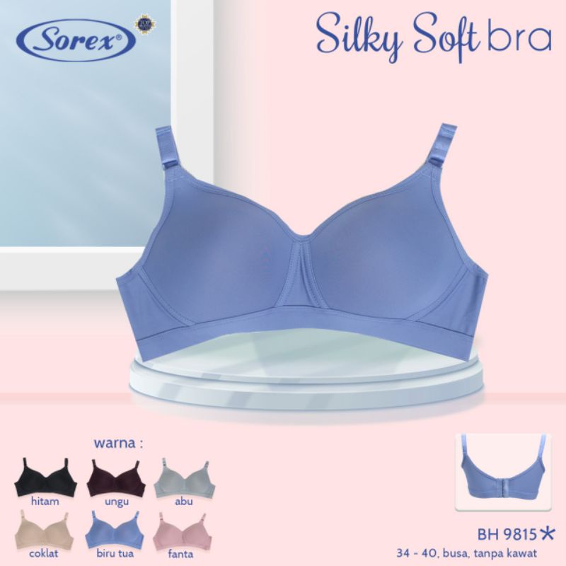 Jual SOREX BRA 9815 BH TANPA KAWAT BUSA TIPIS LEMBUT SILKY SOFT ORIGINAL | Shopee Indonesia