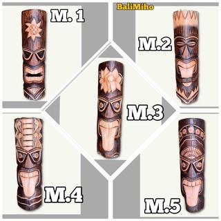 Jual Topeng Tiki Lidah 50 cm Dekorasi Dinding Patung Topeng Suku Tiki ...