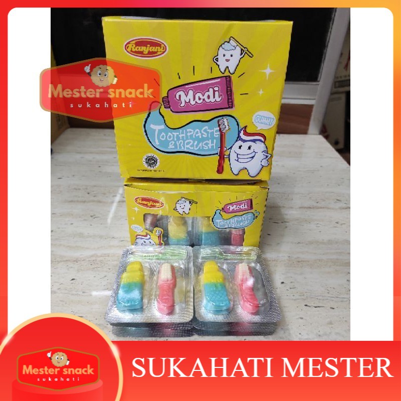 Jual Permen Modi ToothPaste & Brush (1 pack isi 24 pcs) | Shopee Indonesia