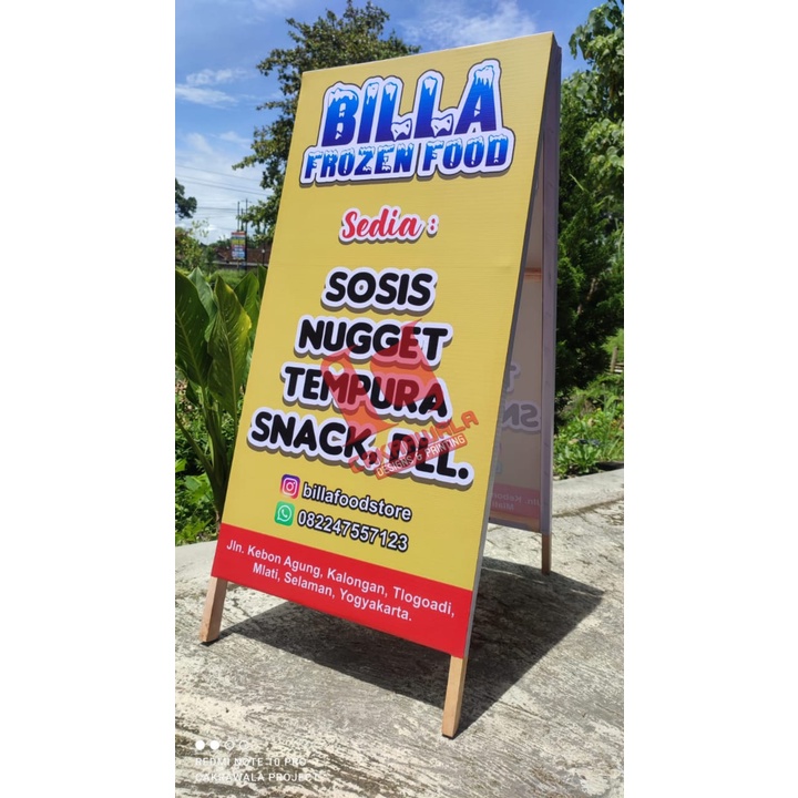 Jual STAND BANNER FROZEN FOOD - STANDING BANNER KAYU UKURAN 50 X 110 ...