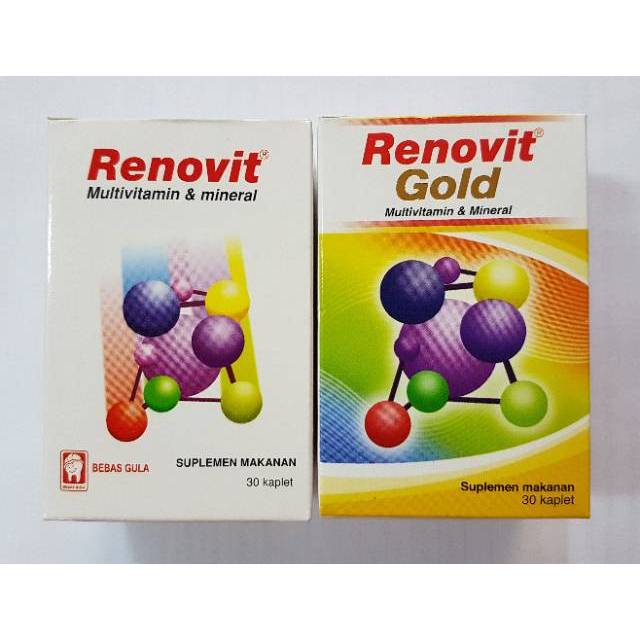 Jual Renovit/Renovit Gold multivitamin isi 30 tablet Indonesia|Shopee ...