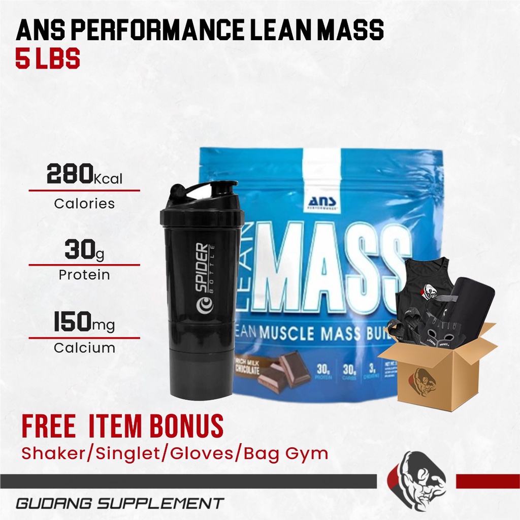 Jual ANS Performance Lean Mass 5 Lbs BPOM Weight Mass Gainer | Shopee ...