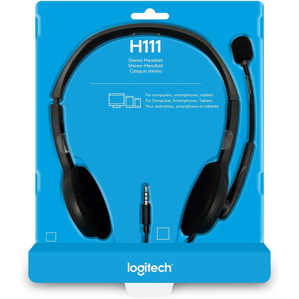 Jual Logitech H111 Stereo Headset + Mic | Shopee Indonesia