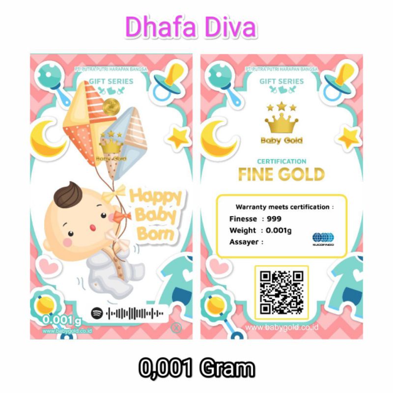 Jual Baby Gold Gift Series Baby Born Emas Mini Gold Logam Mulia 24 ...