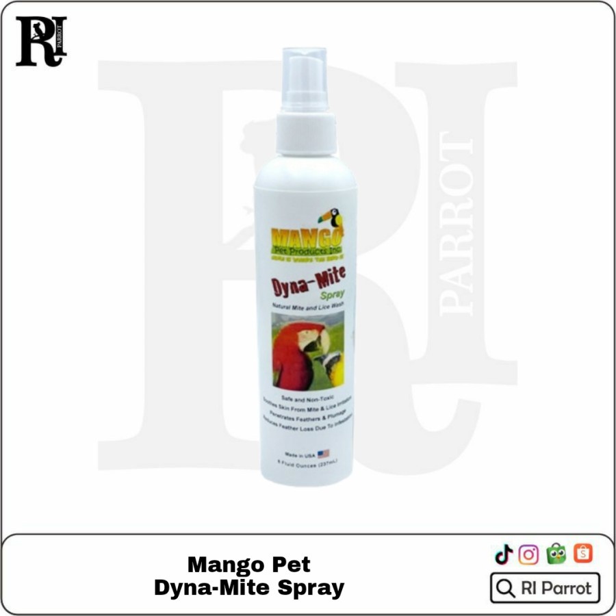 Jual Spray Obat Pembasmi Kutu Tungau Parrot Dyna Mite Spray MangoPet ...