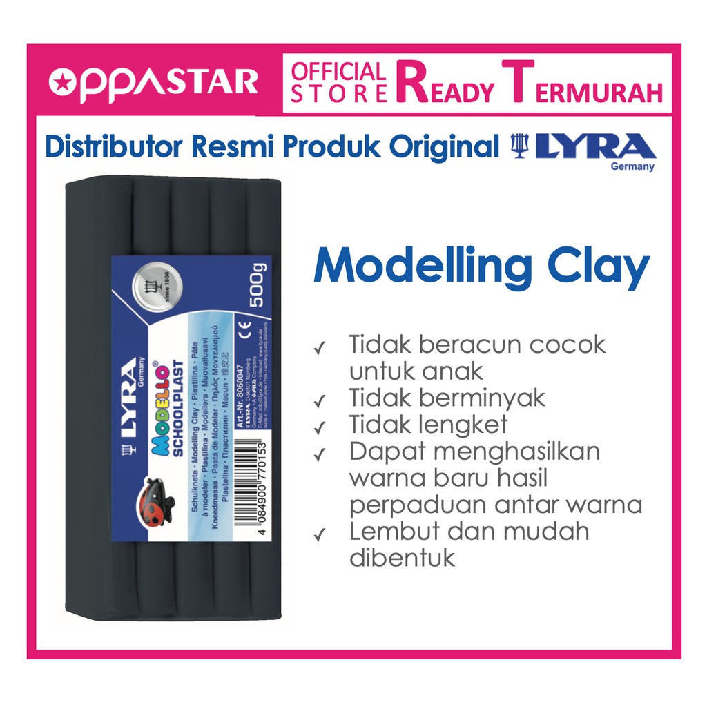 Jual Plastisin Lilin Mainan Clay Lyra Modello Schoolplast 500 gram ...