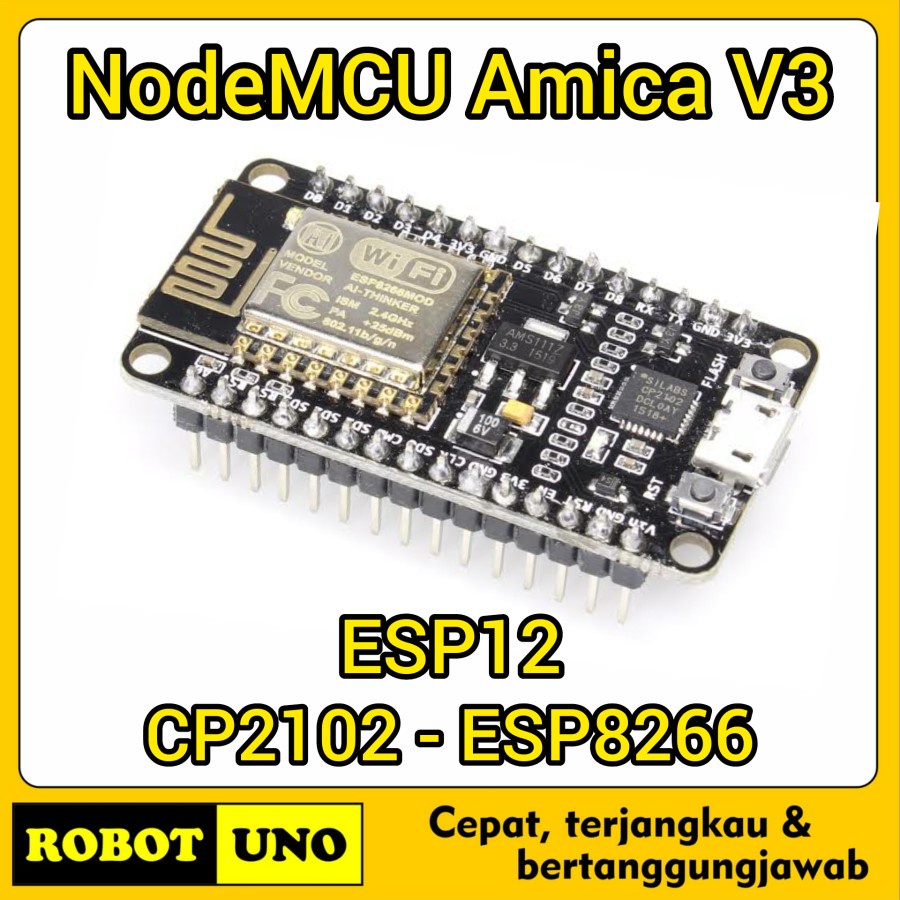 Jual NodeMCU Amica Lua Wifi V3 4MB 32MBITS ESP8266 ESP12 CP2102 ... Jual NodeMCU Amica Lua Wifi V3 4MB 32MBITS ESP8266 ESP12 CP2102 ...