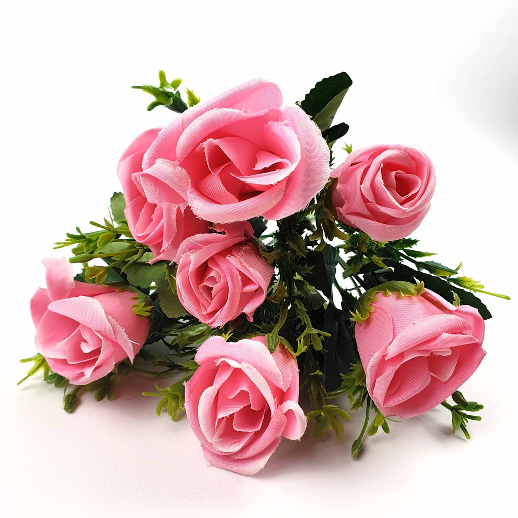 Bunga Mawar Artificial 30cm 7 Kuntum/ Bunga Palsu/ Bunga Vas/ Bunga ...