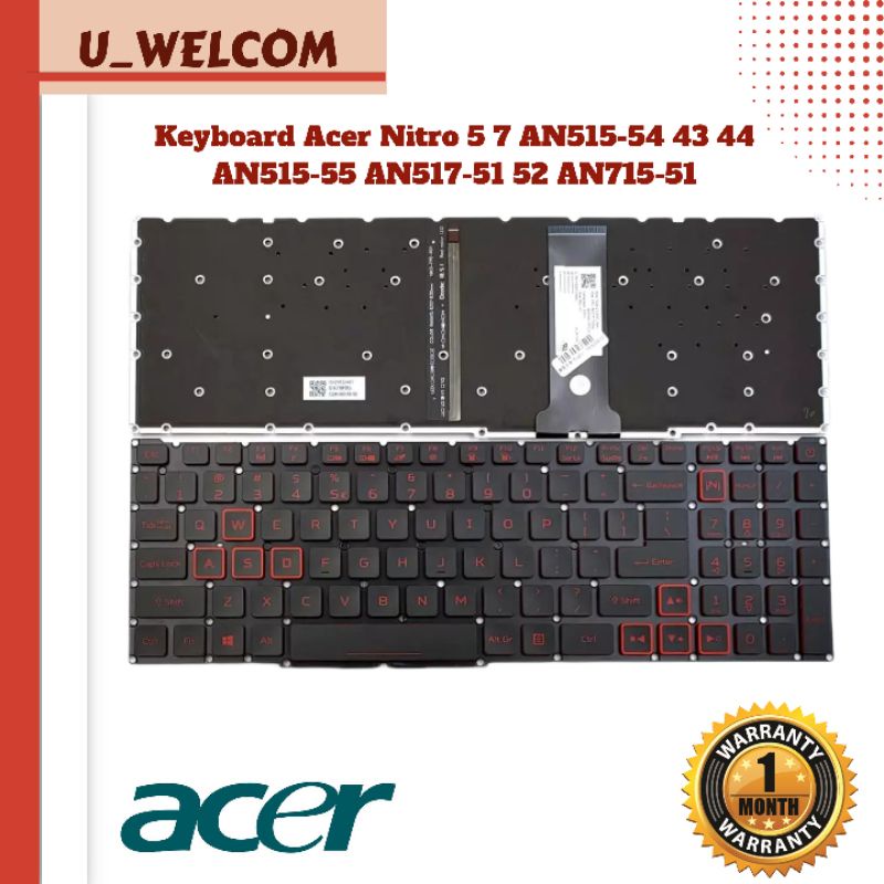 Jual Keyboard Laptop Acer Nitro 5 AN517-51 AN517-51-550B AN517-51-56YW ...