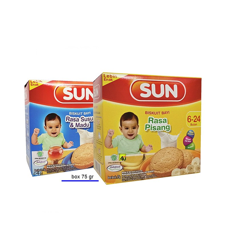 Jual SUN Biskuit Bayi - Kemasan BOX 75g | Shopee Indonesia